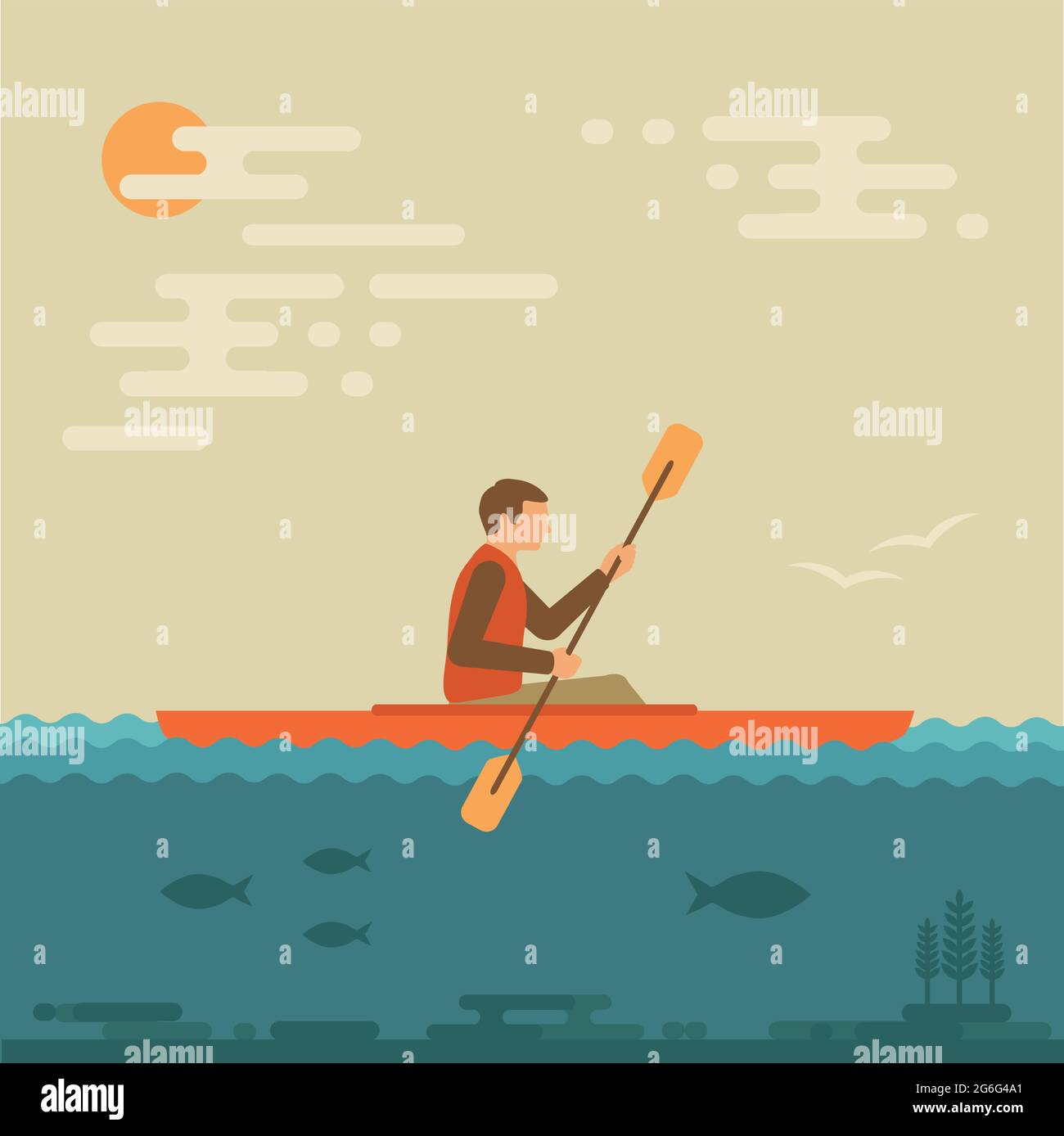 Kayaking active Stock Vector Images - Alamy