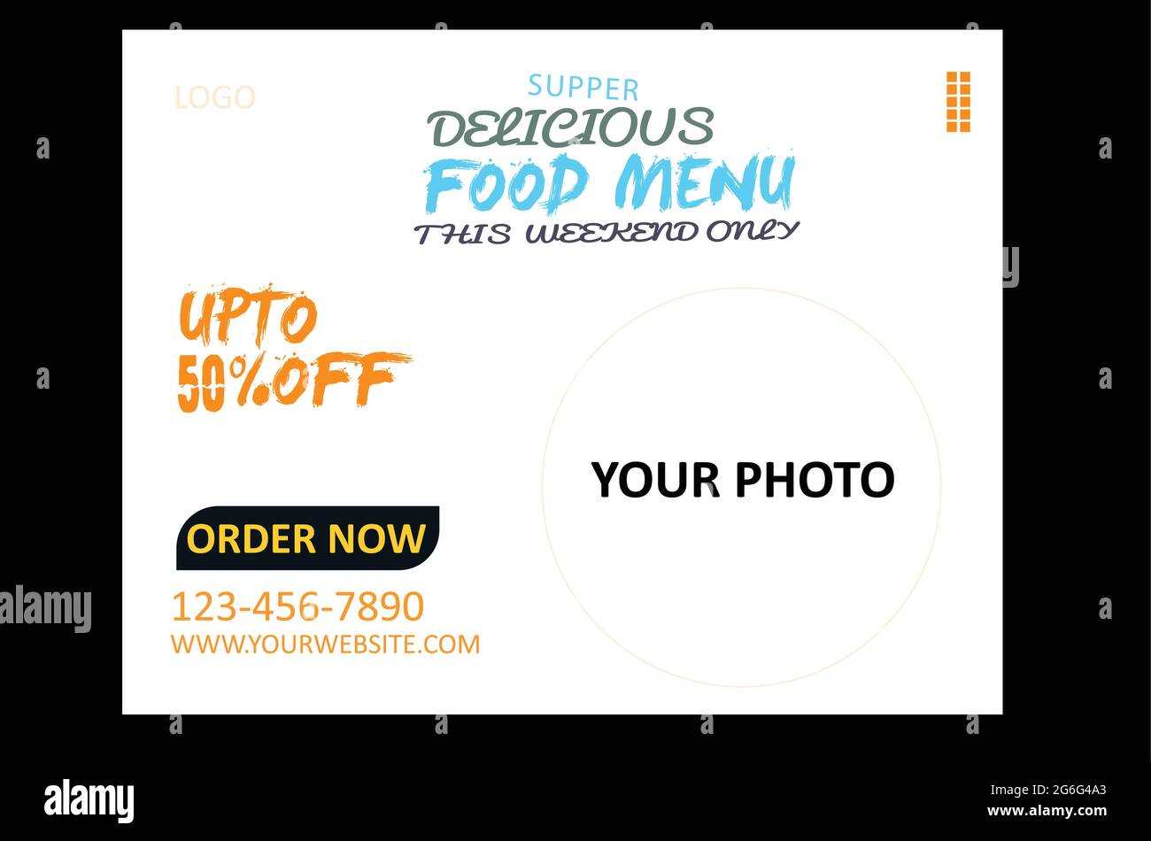 weekend food poster flyer template Stock Vector Image & Art - Alamy