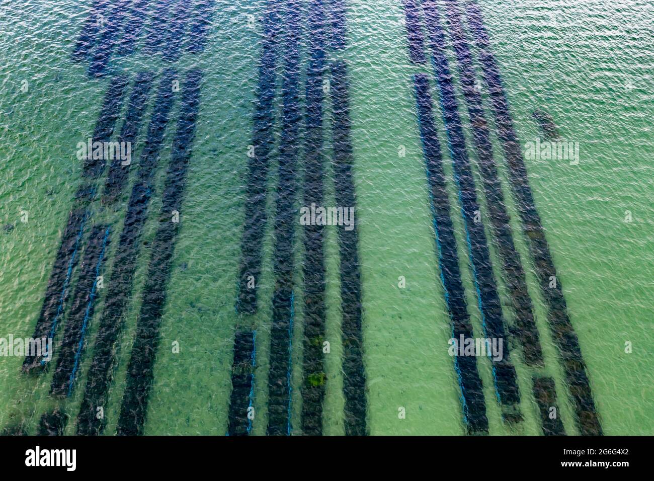 Aerial view of loyster farm by Ardara, County Donegal - Ireland Stock ...