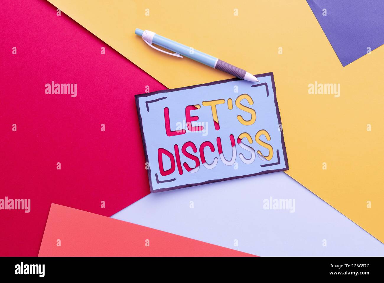 Sign displaying Let S Discuss. Business approach Permit to Talk Open Up ...