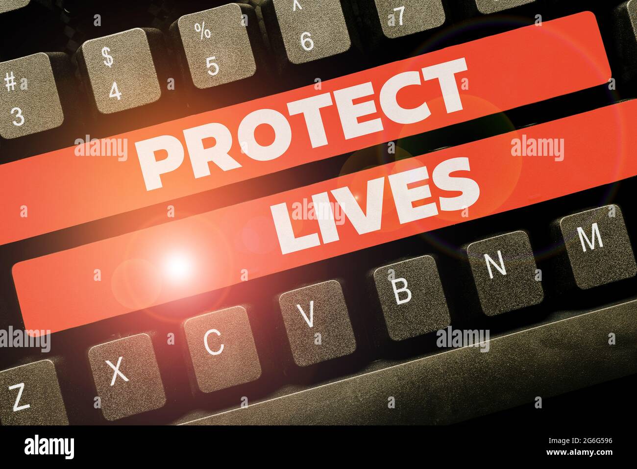 Conceptual display Protect Lives. Business concept to cover or shield ...