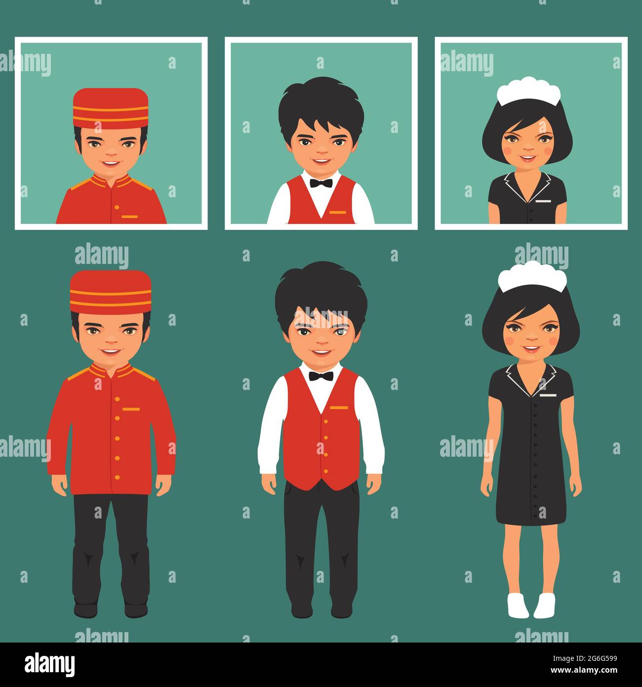 Vector illustration hotel cleaning hi-res stock photography and images ...