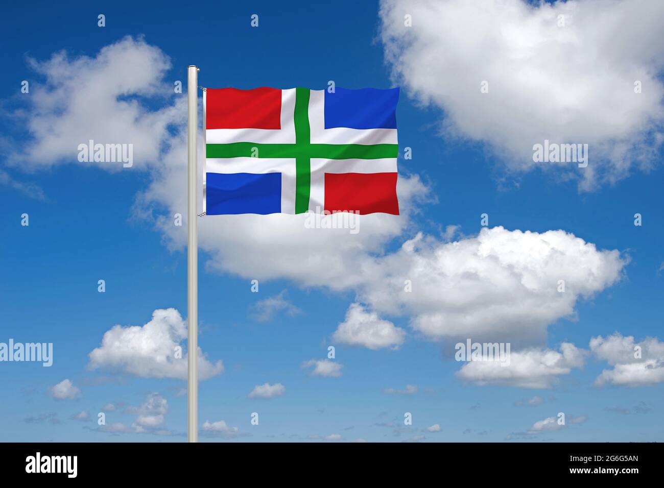 flag of the Province of Groningen, Netherlands, Groningen Stock Photo ...