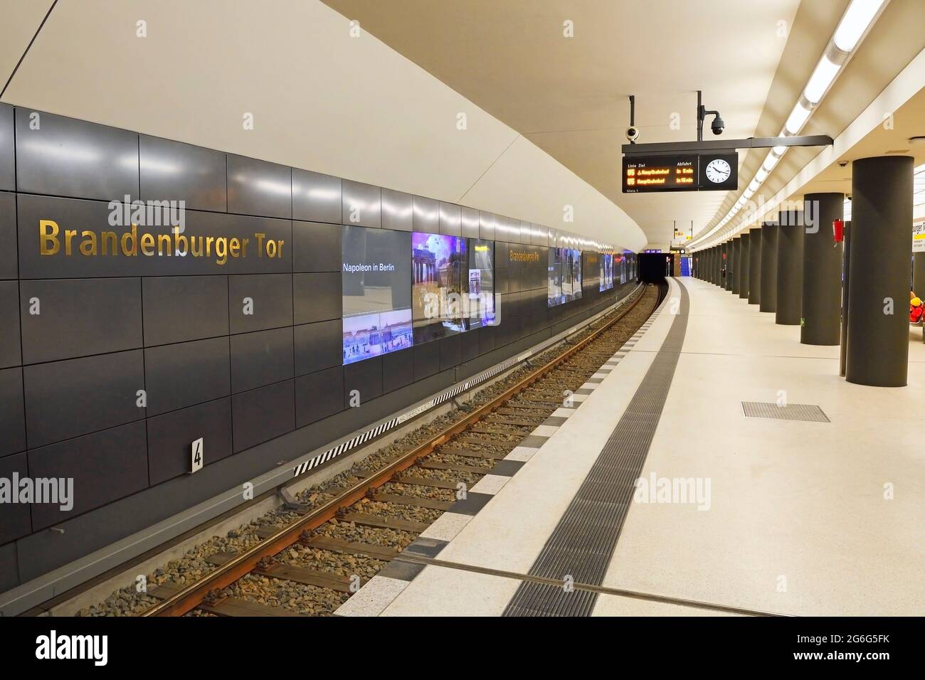 underground station in the new station 'Brandenburger Tor' of the ...