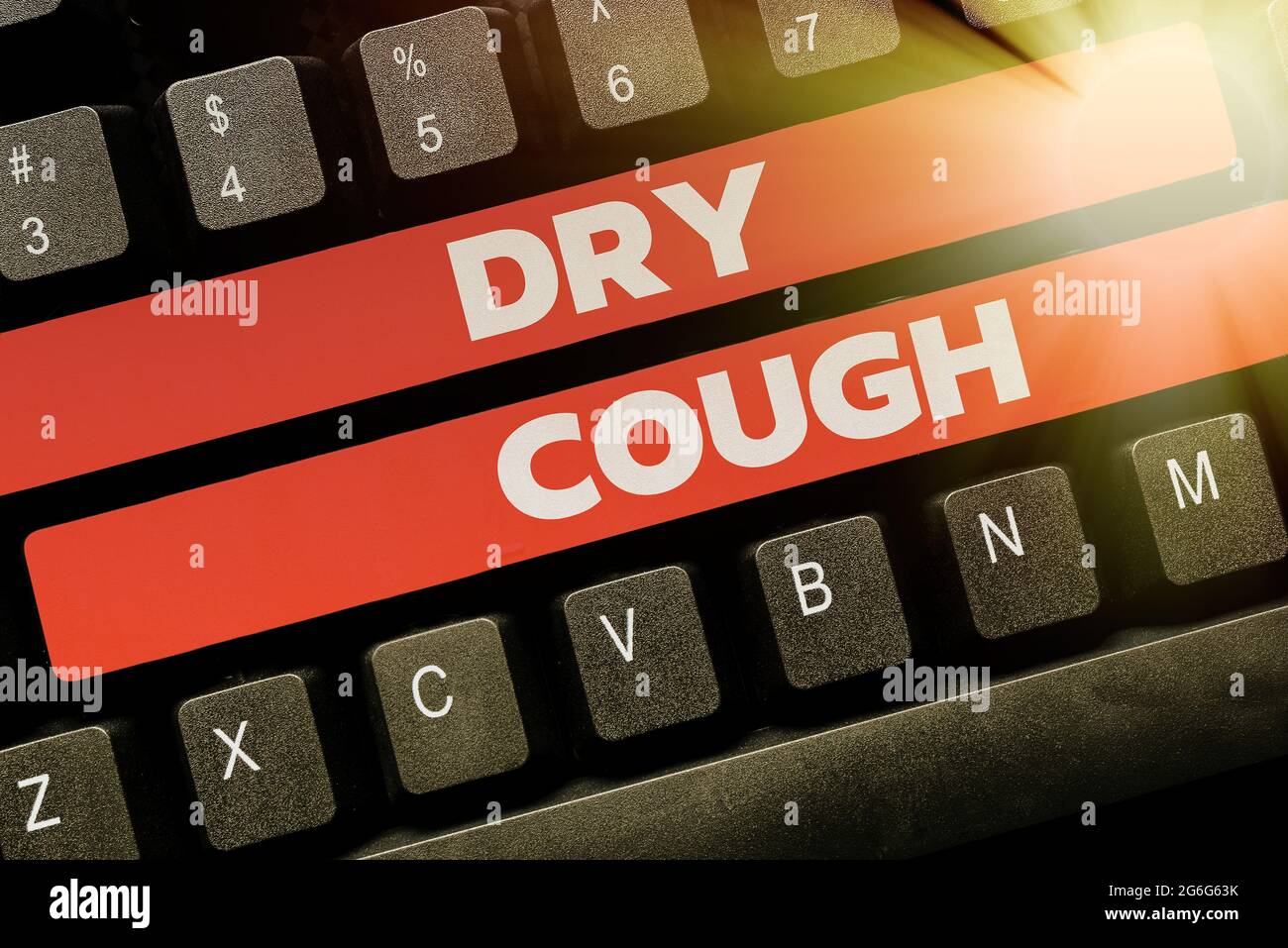 Text showing inspiration Dry Cough. Business idea cough that are not ...