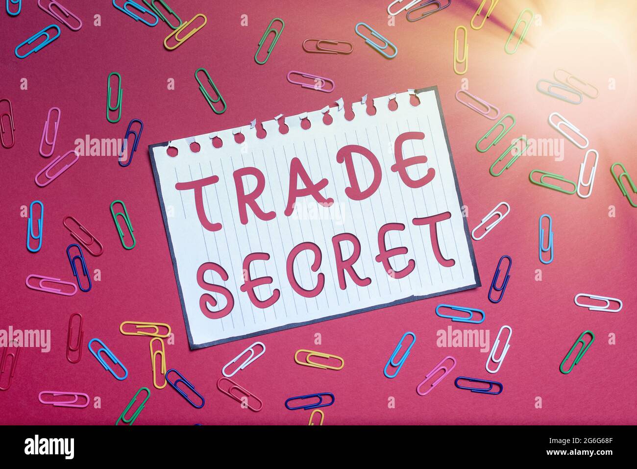 Text sign showing Trade Secret. Conceptual photo Confidential ...