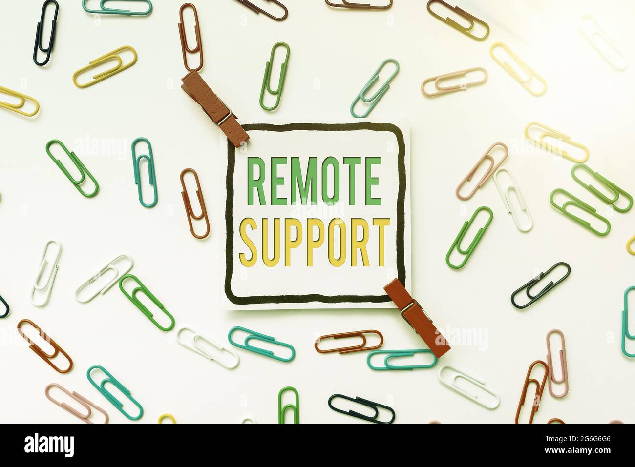 Conceptual caption Remote Support. Word Written on type of secure ...