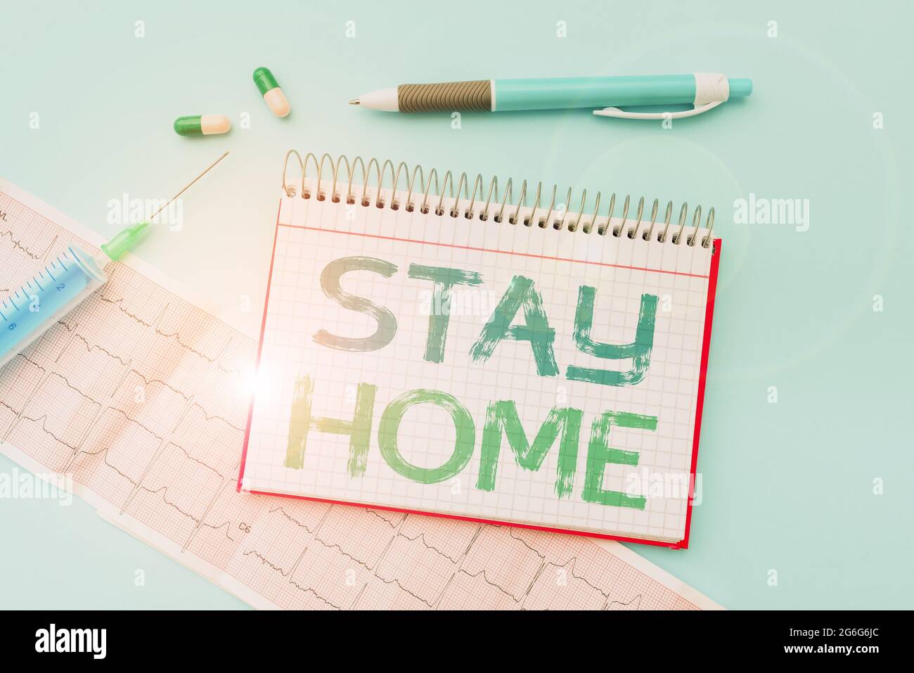 Text sign showing Stay Home. Internet Concept not go out for an ...