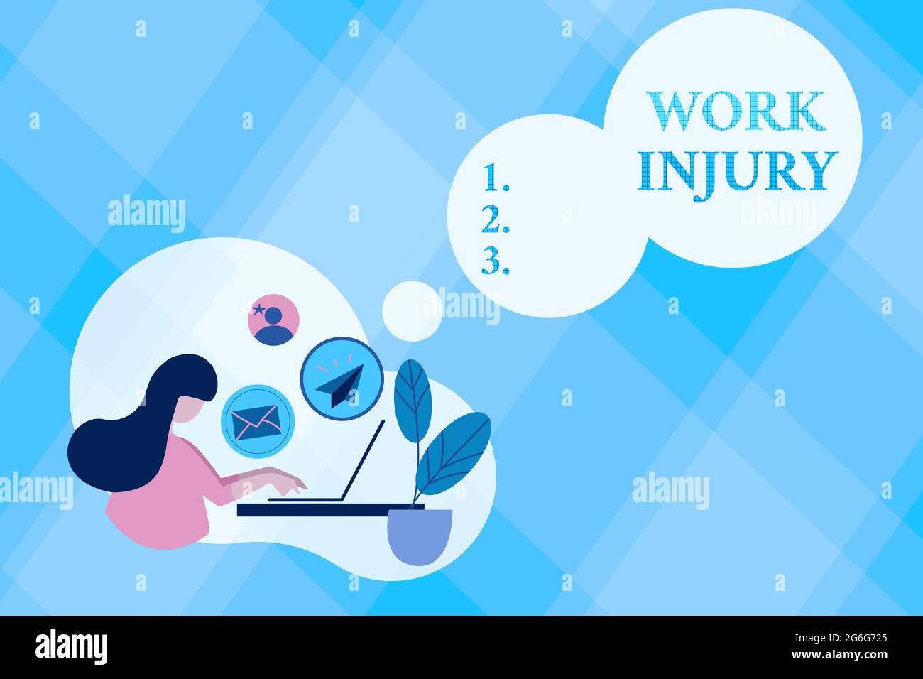 Text caption presenting Work Injury. Business showcase Accident in job ...