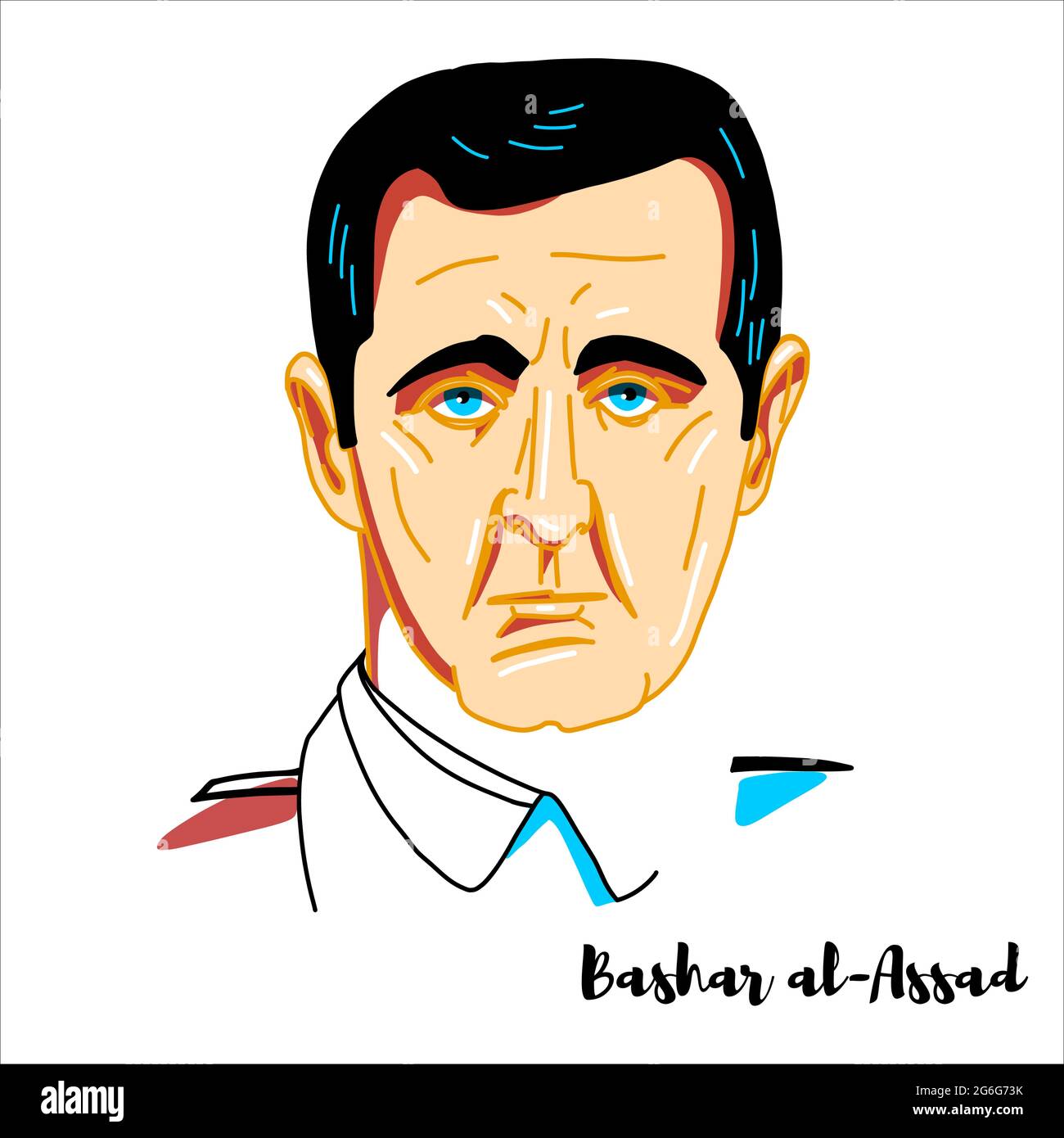 Bashar al assad portrait Stock Vector Images - Alamy