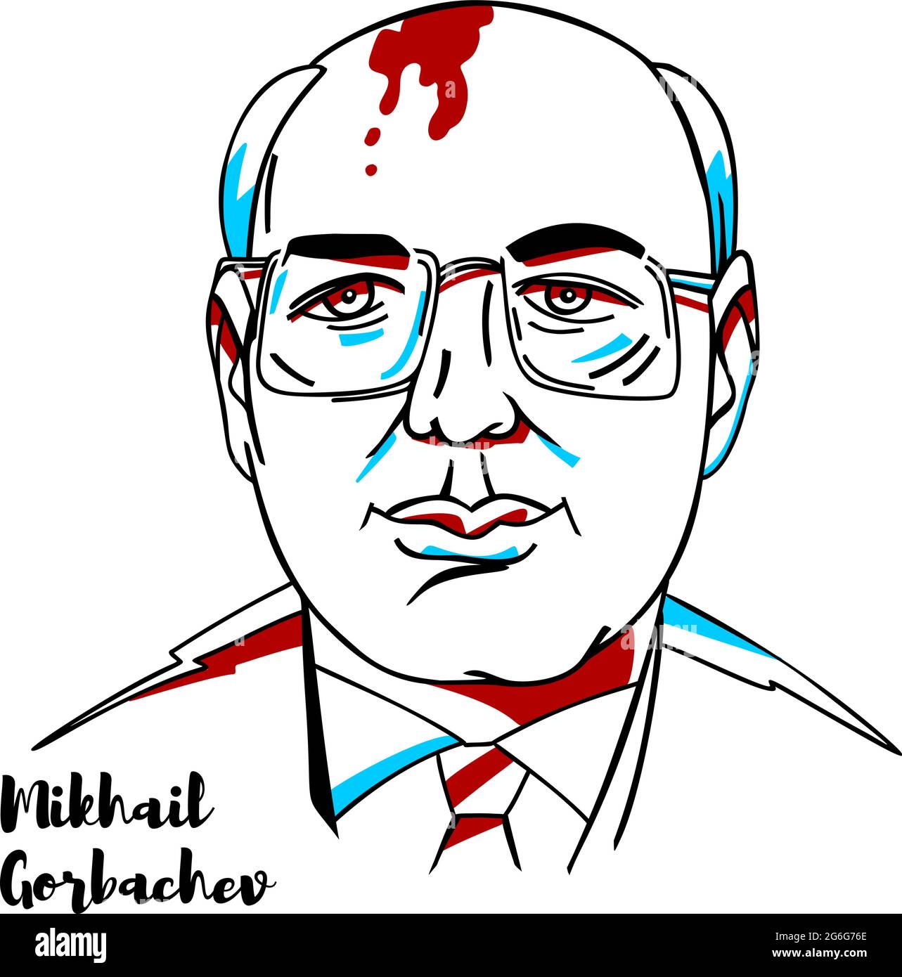 Mikhail gorbachev Stock Vector Images - Alamy