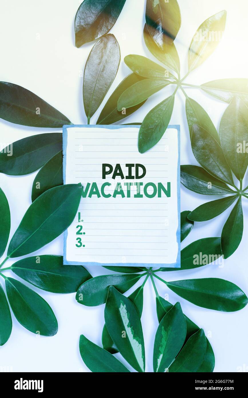 Conceptual display Paid Vacation. Concept meaning Sabbatical Weekend ...