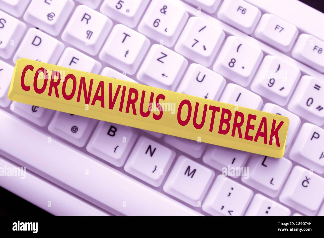 Sign displaying Coronavirus Outbreak. Word for infectious disease ...