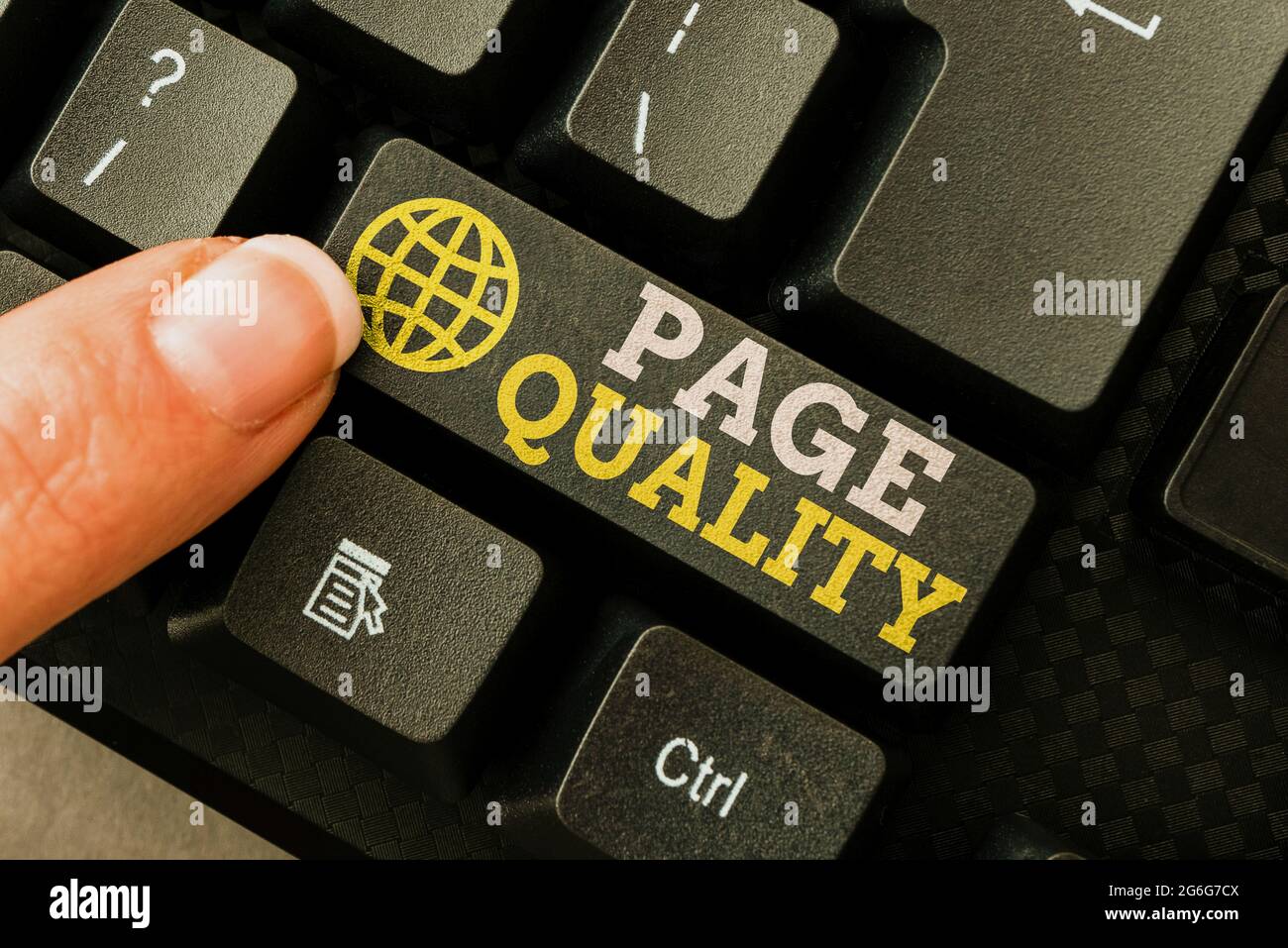 Handwriting text Page Quality. Conceptual photo Effectiveness of a ...