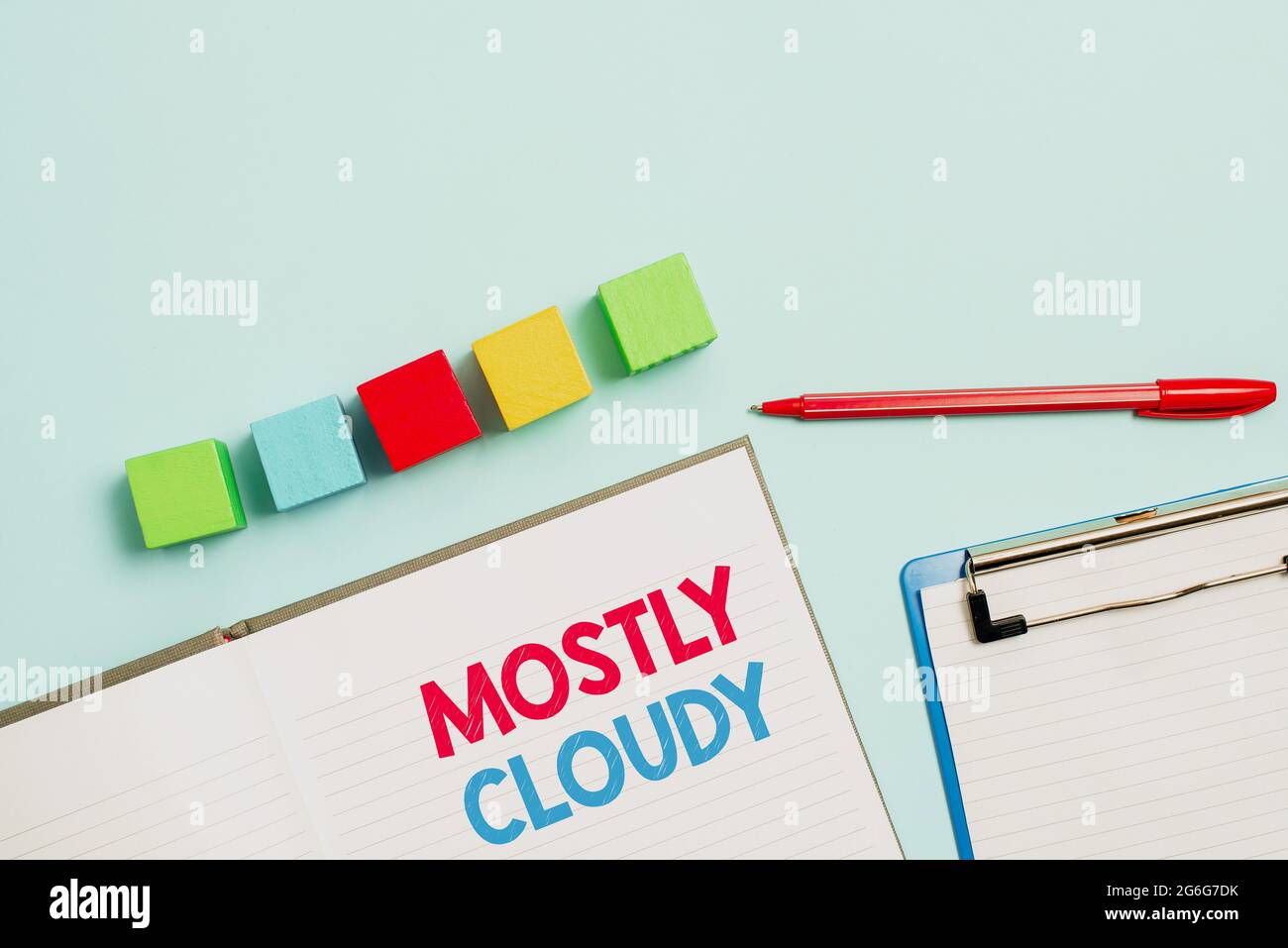 Text caption presenting Mostly Cloudy. Business showcase Shadowy ...