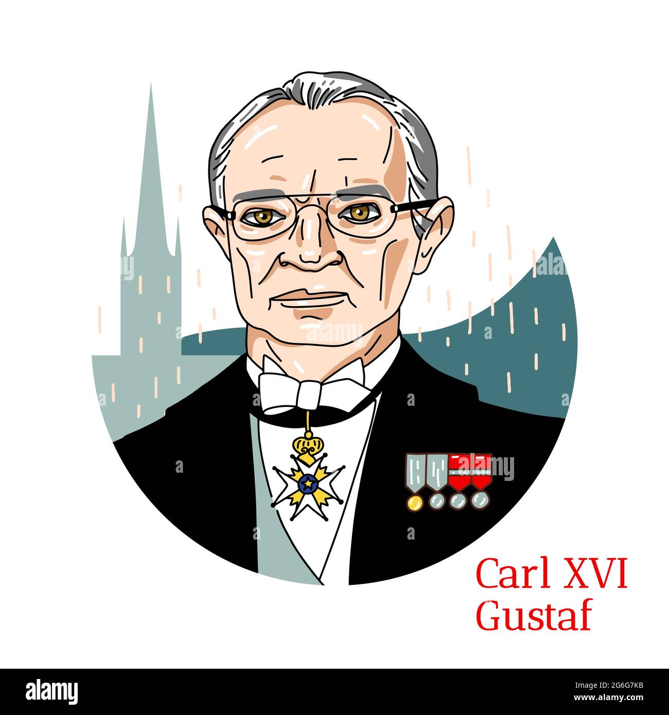 King carl of sweden Stock Vector Images - Alamy