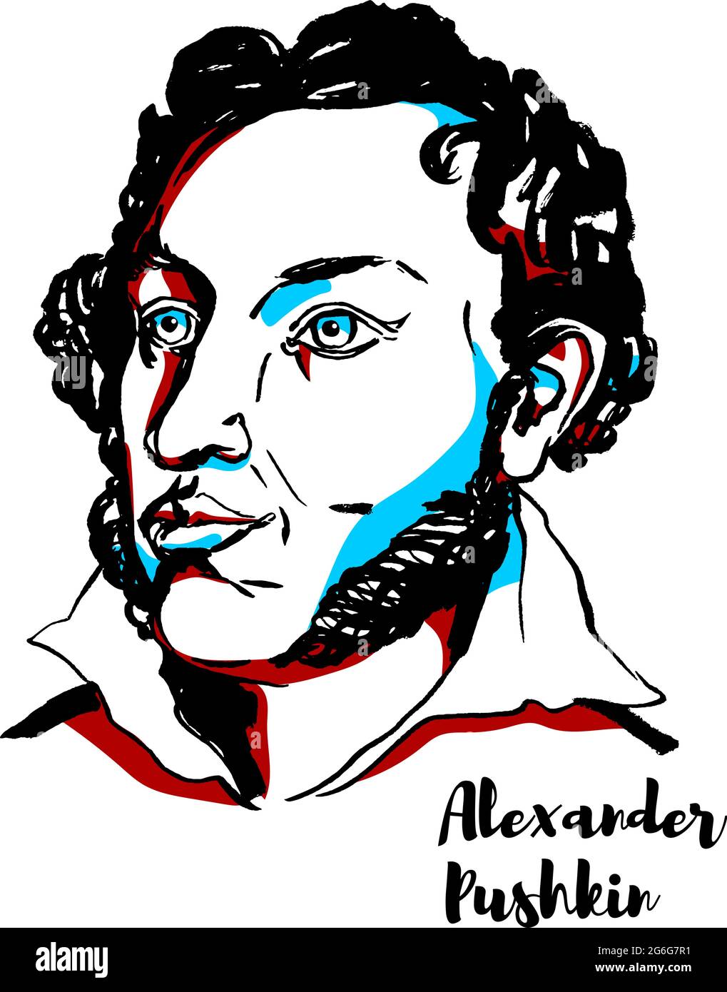 Pushkin drawing hi-res stock photography and images - Alamy