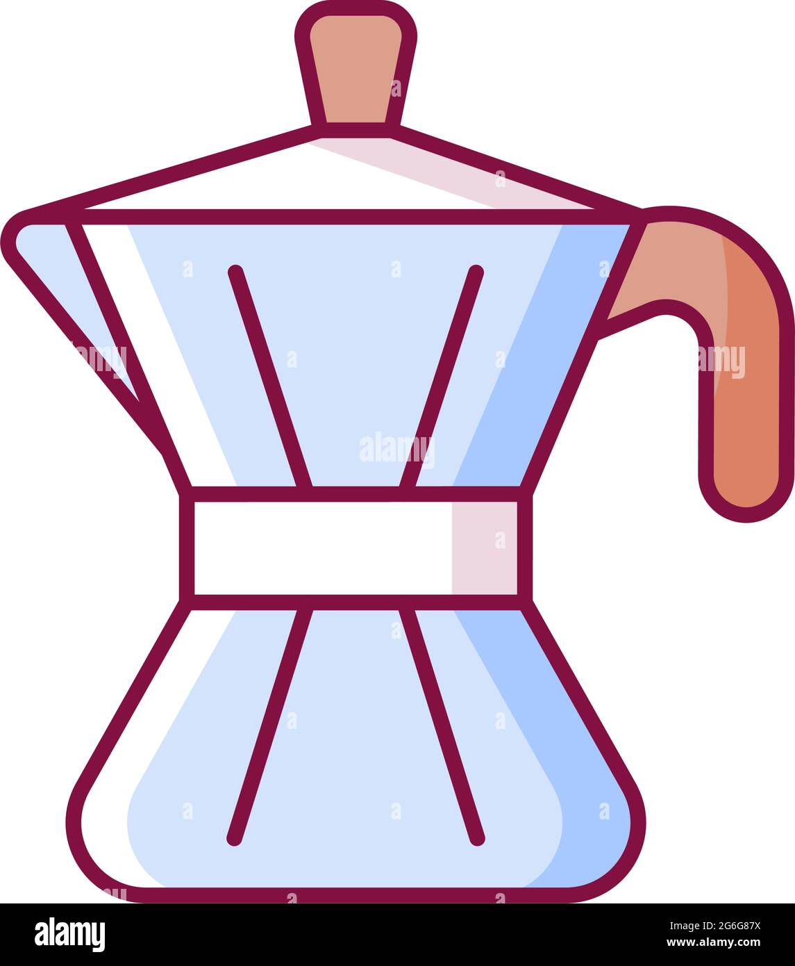 Moka pot line icon Cut Out Stock Images & Pictures - Alamy