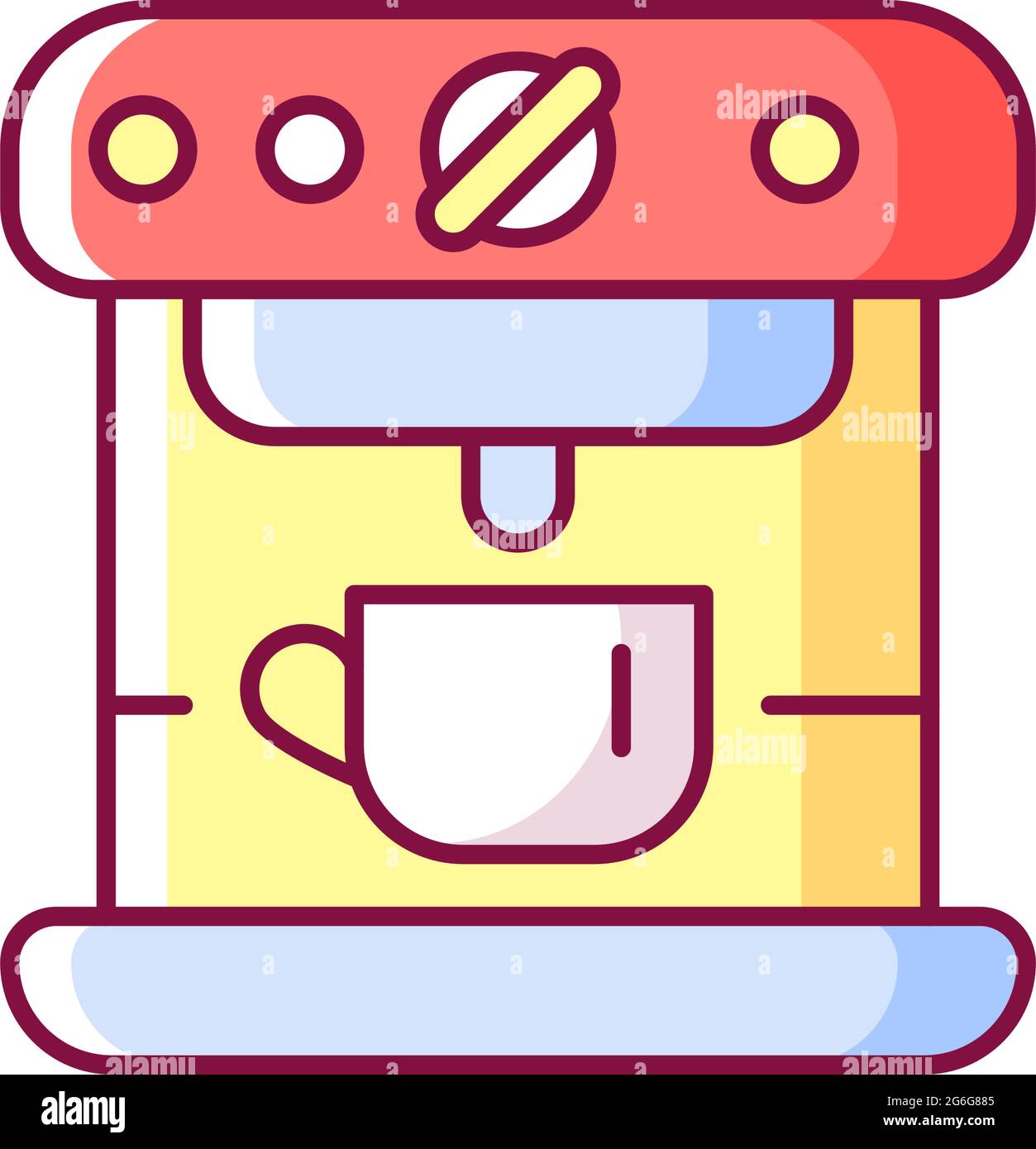 Espresso machine RGB color icon Stock Vector Image & Art - Alamy