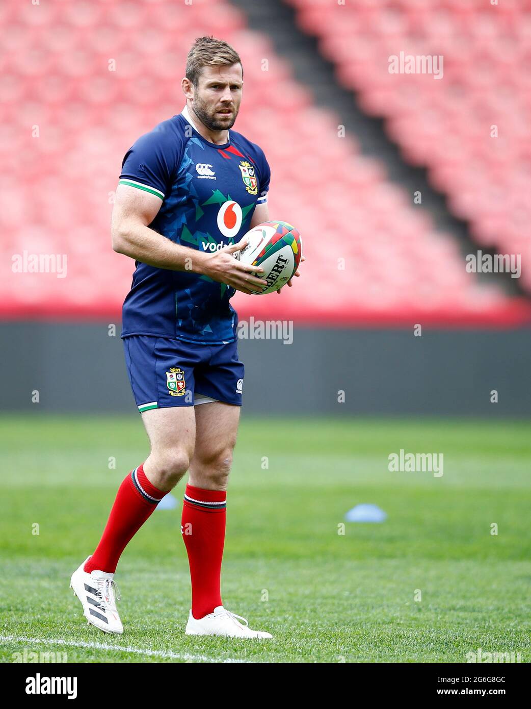British and Irish Lions' Elliot Daly during the captains run Emirates ...