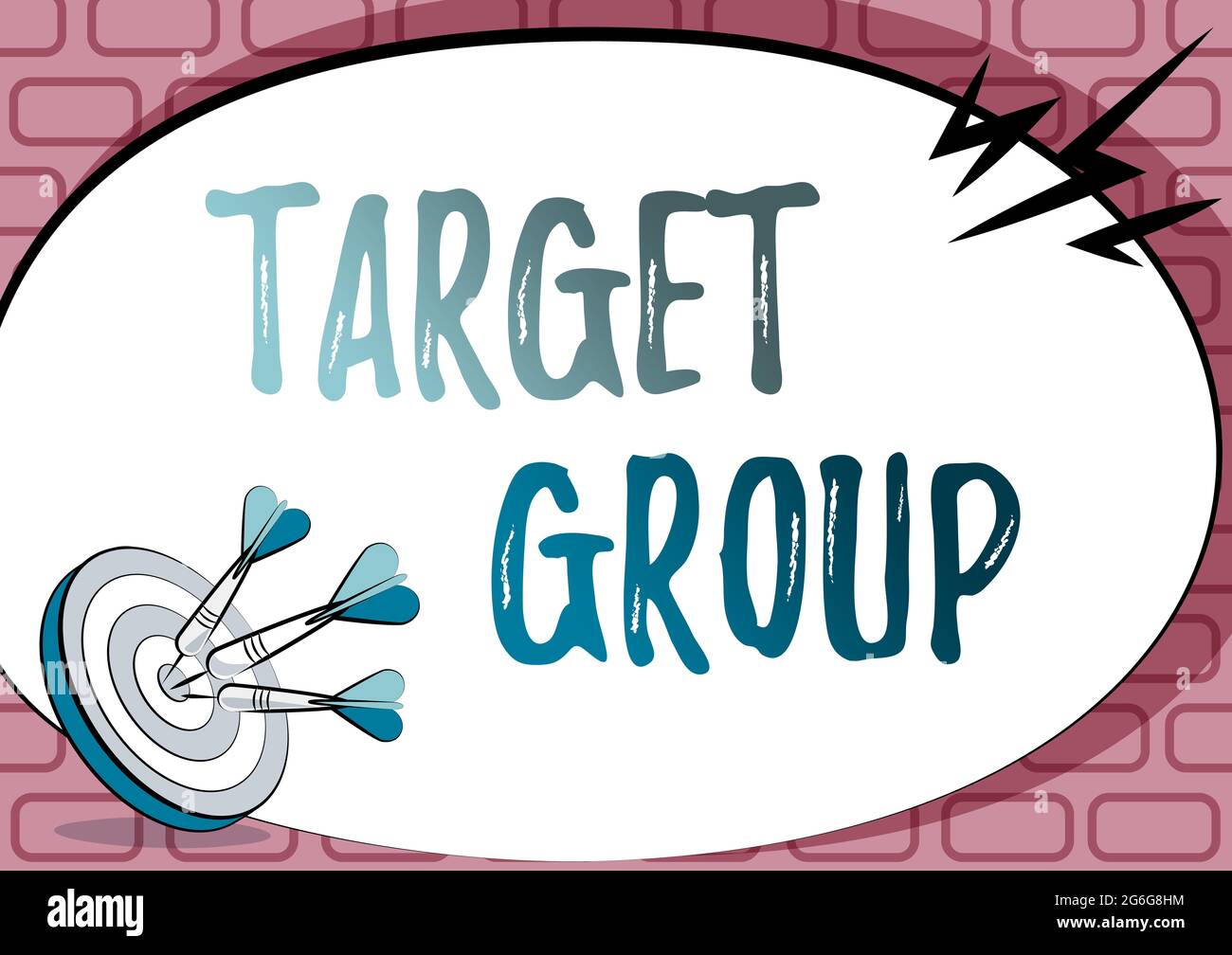 Sign displaying Target Group. Concept meaning Particular showing that ...