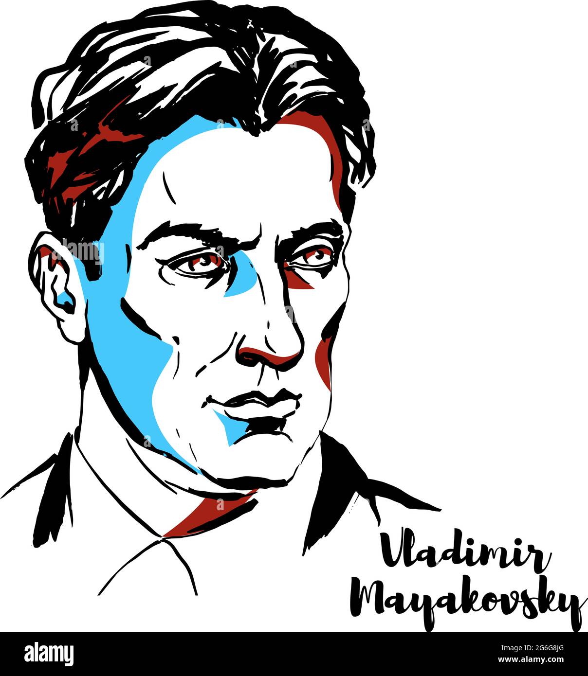 Vladimir mayakovsky soviet poet Stock Vector Images - Alamy