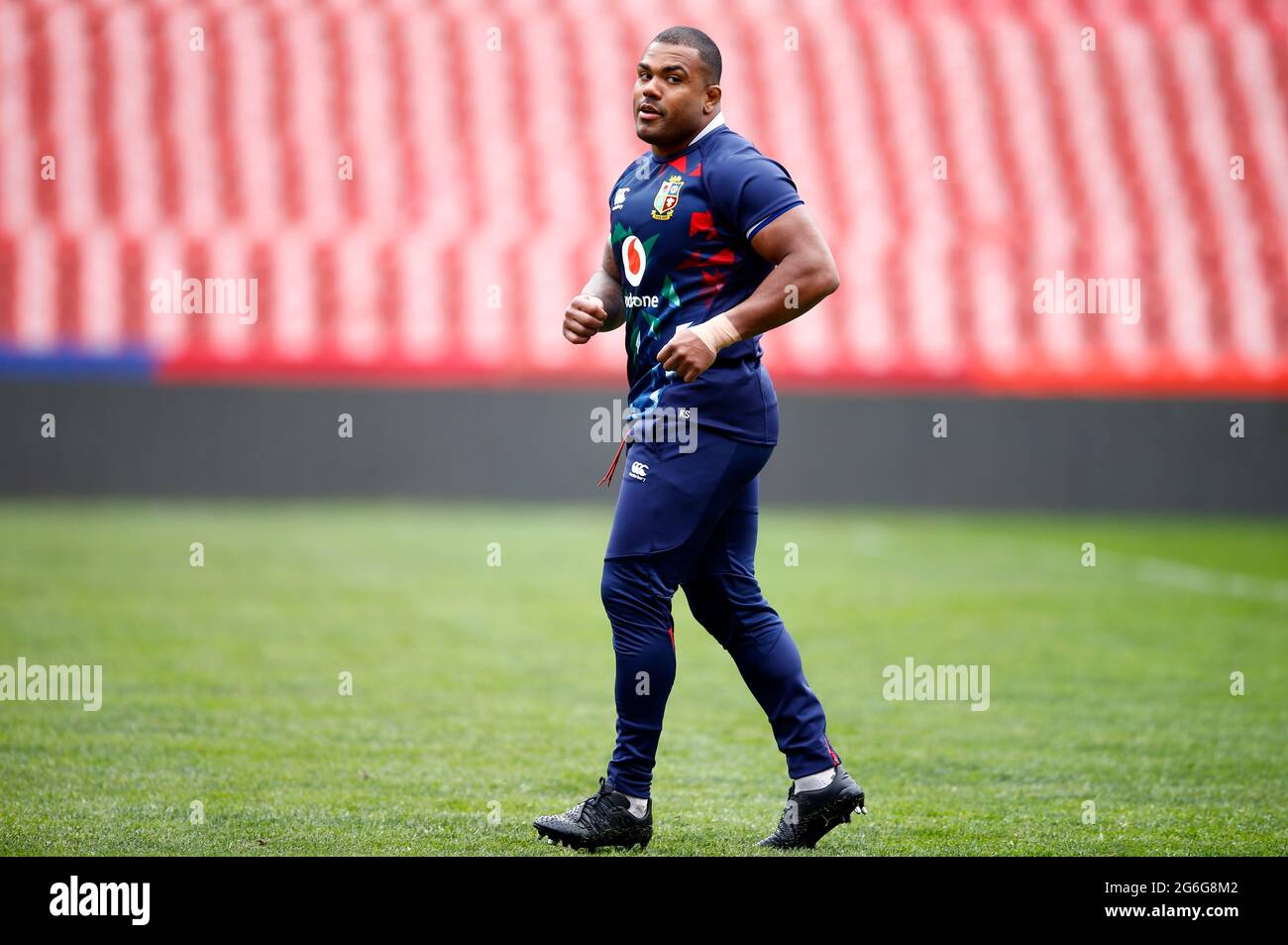 British and Irish Lions' Kyle Sinckler during the captains run Emirates ...