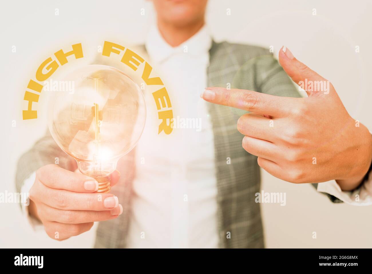 Sign displaying High Fever. Business idea medical condition which the ...