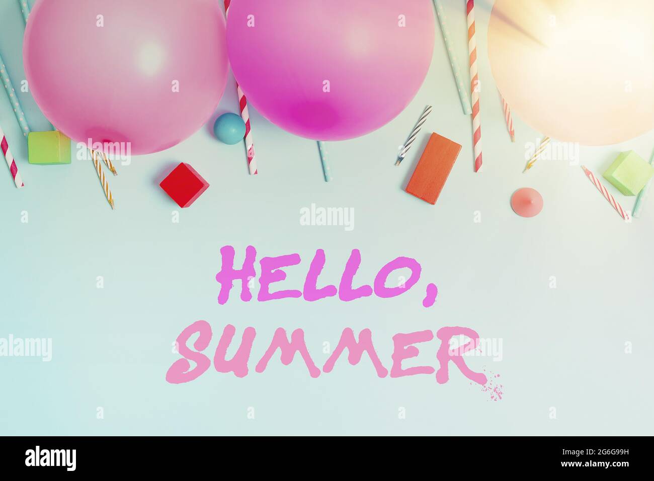Sign displaying Hello, Summer. Word for greeting used when the hot ...