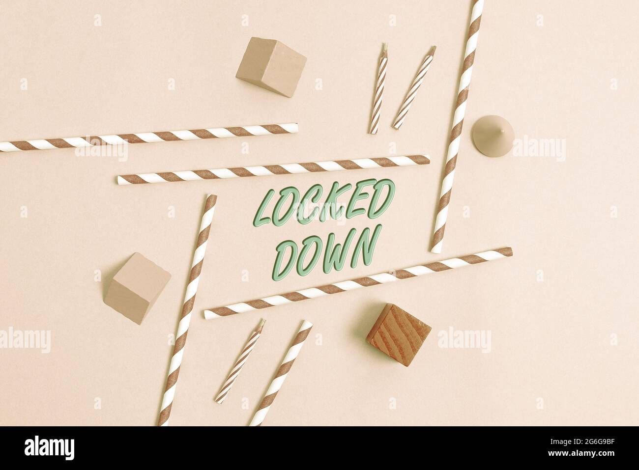 Writing displaying text Locked Down. Word for emergency measure which ...