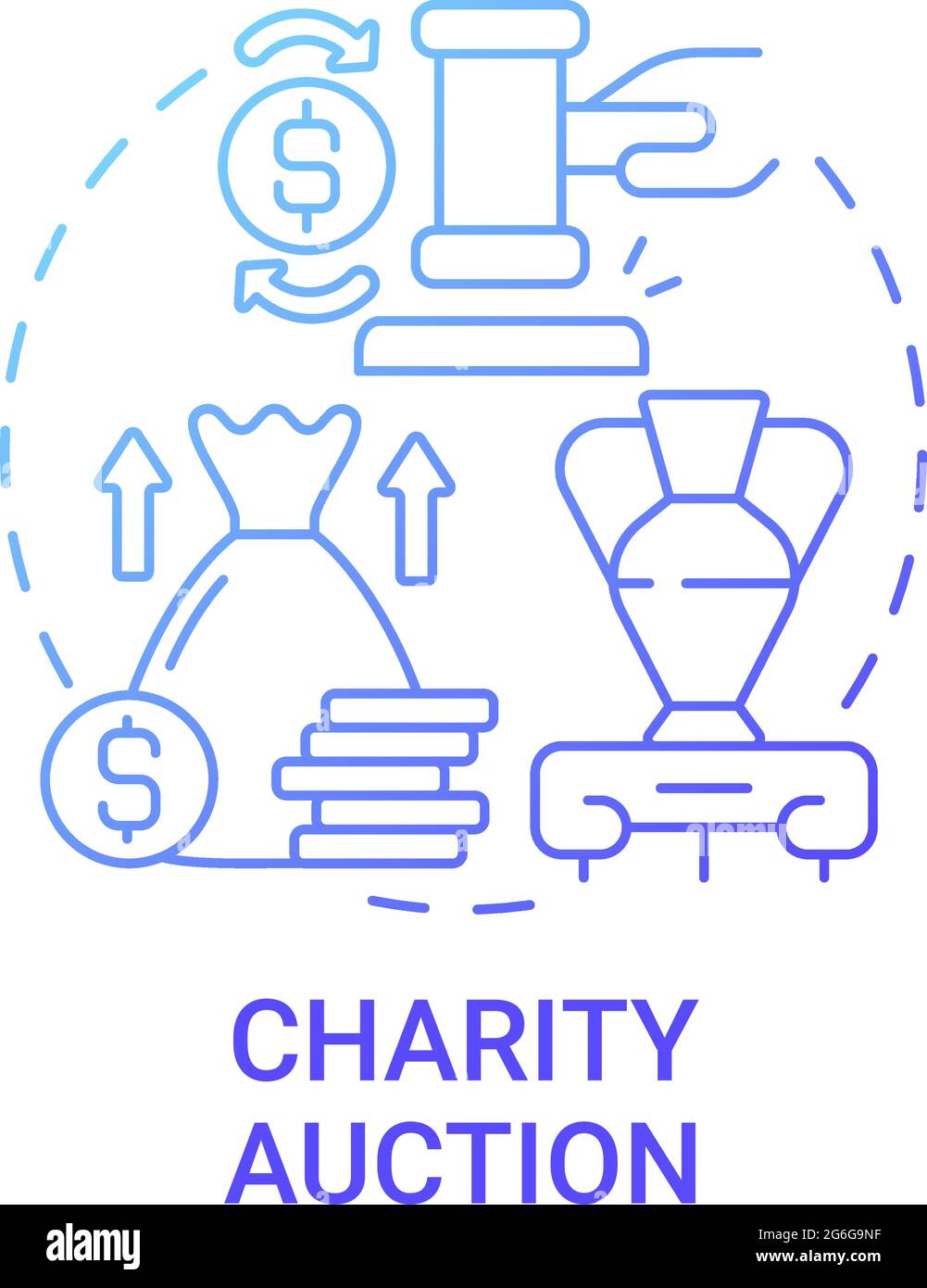 Charity auction concept icon Stock Vector Image & Art - Alamy