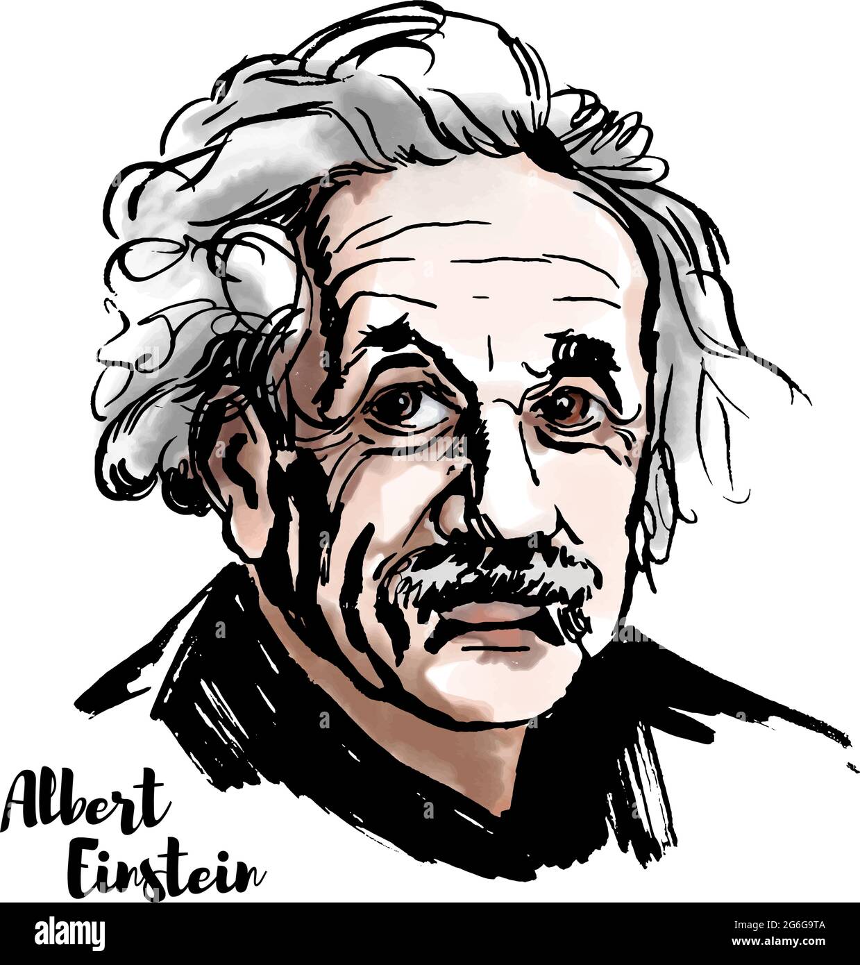 MOSCOW, RUSSIA - MARCH 20, 2018: Albert Einstein watercolor vector ... MOSCOW, RUSSIA - MARCH 20, 2018: Albert Einstein watercolor vector ...