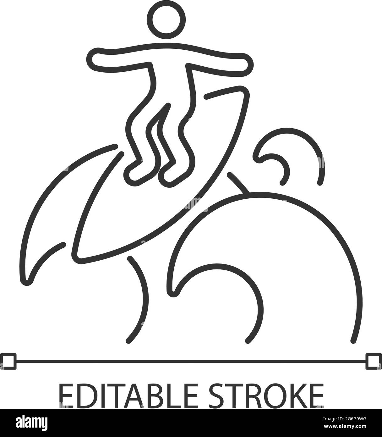 Floater surfing technique linear icon Stock Vector Image & Art - Alamy