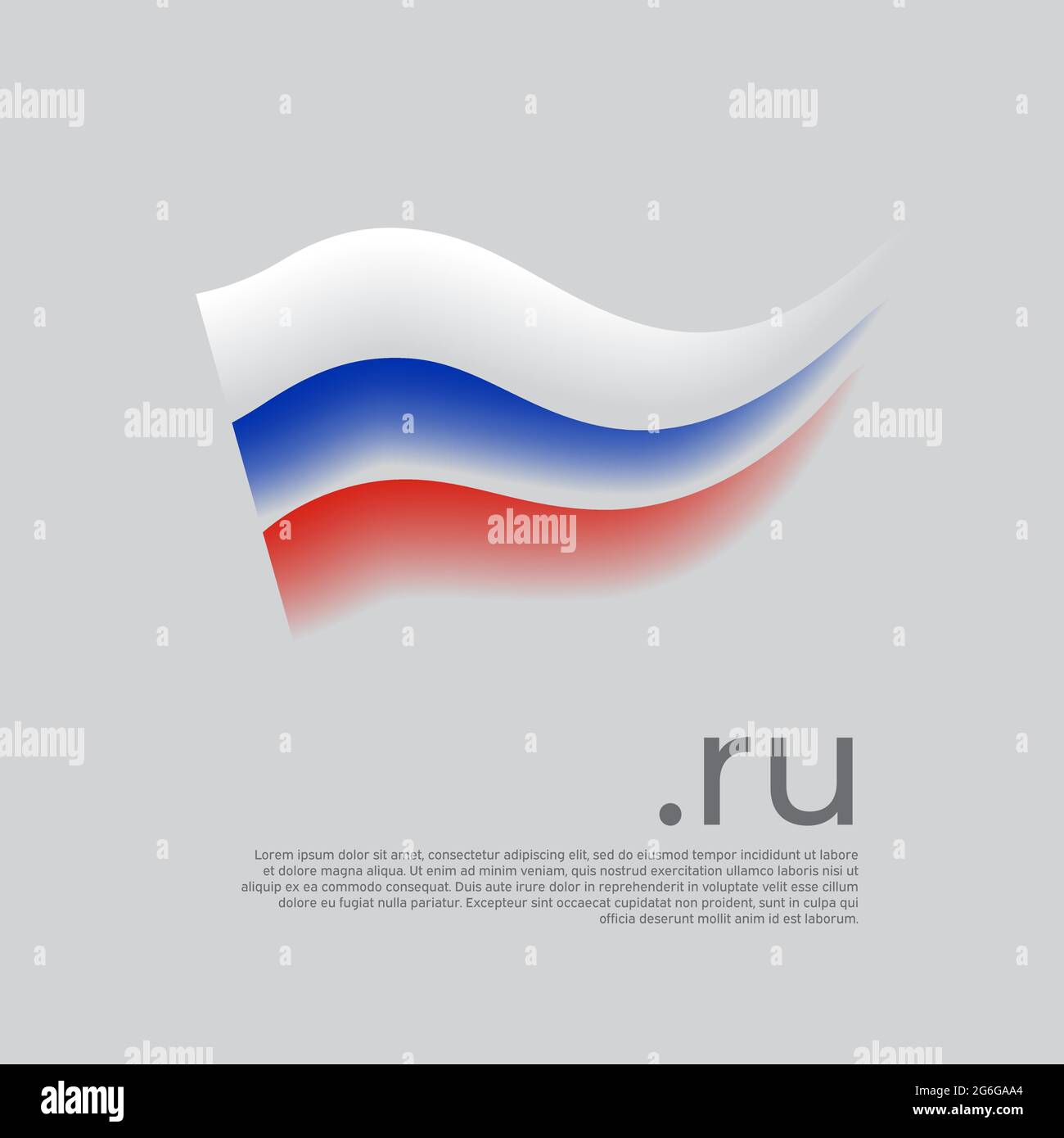 Flag of russia. Colored stripes of the russian flag on a white ...