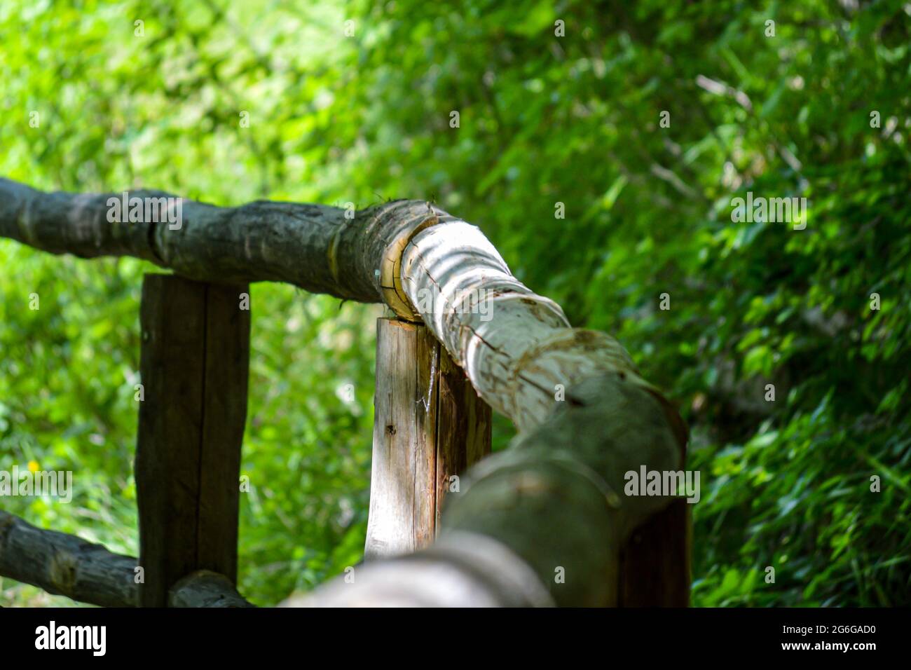 Wood fence in Plitvice Lakes National Park, Croatia Stock Photo - Alamy