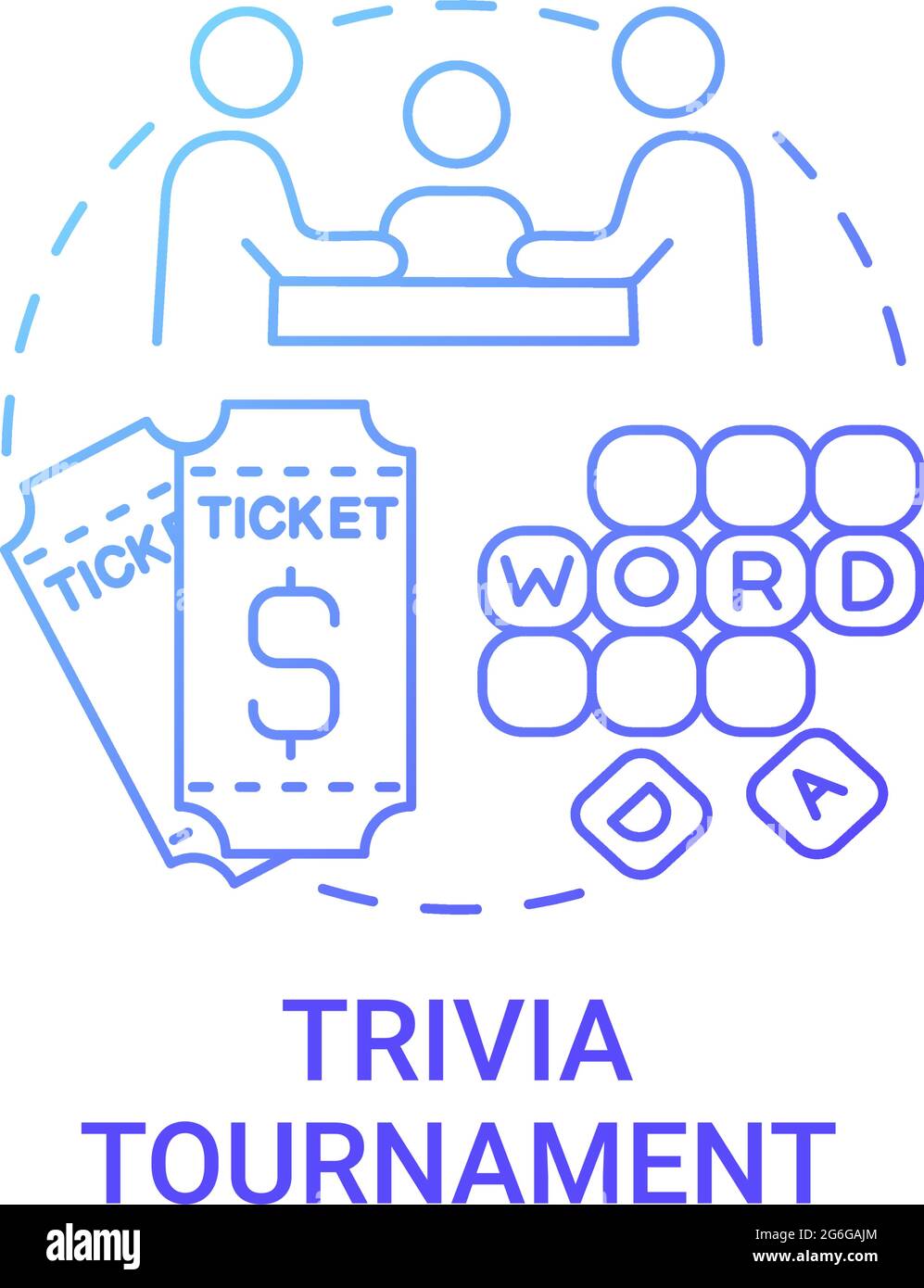 Trivia tournament fundraiser concept icon Stock Vector Image & Art - Alamy