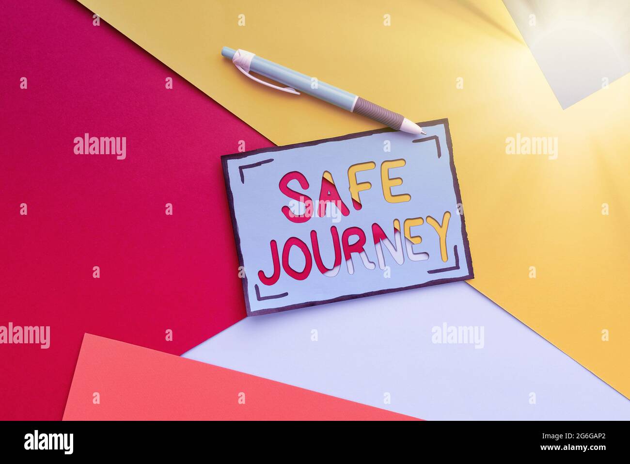 Text caption presenting Safe Journey. Concept meaning Blessing Bid ...