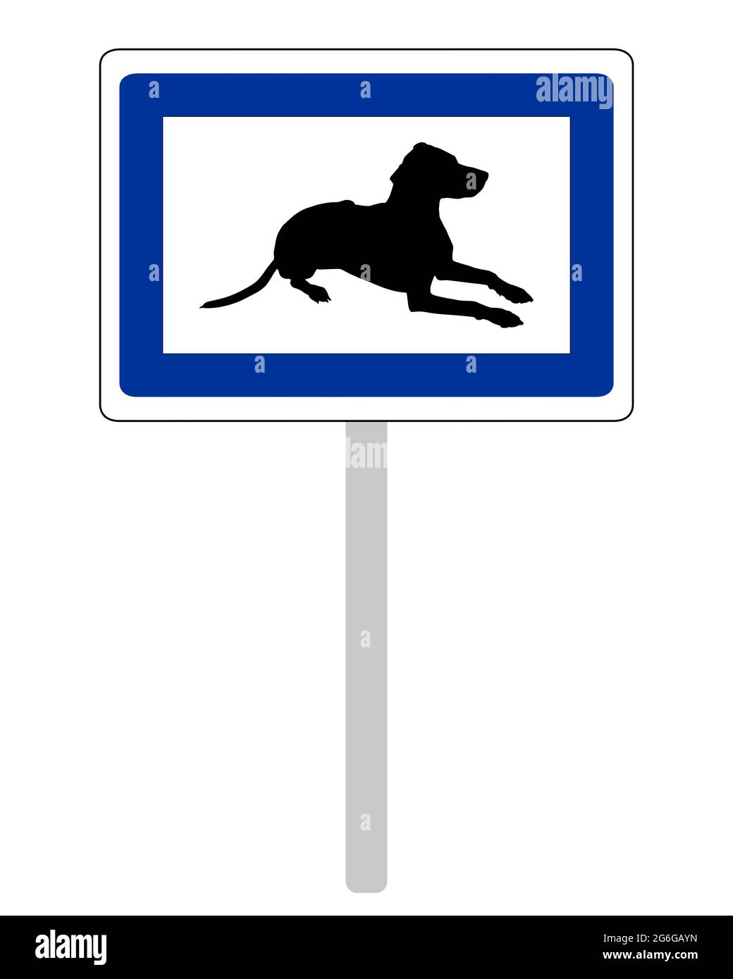 Traffic sign for dogs waiting to be picked up Stock Photo - Alamy
