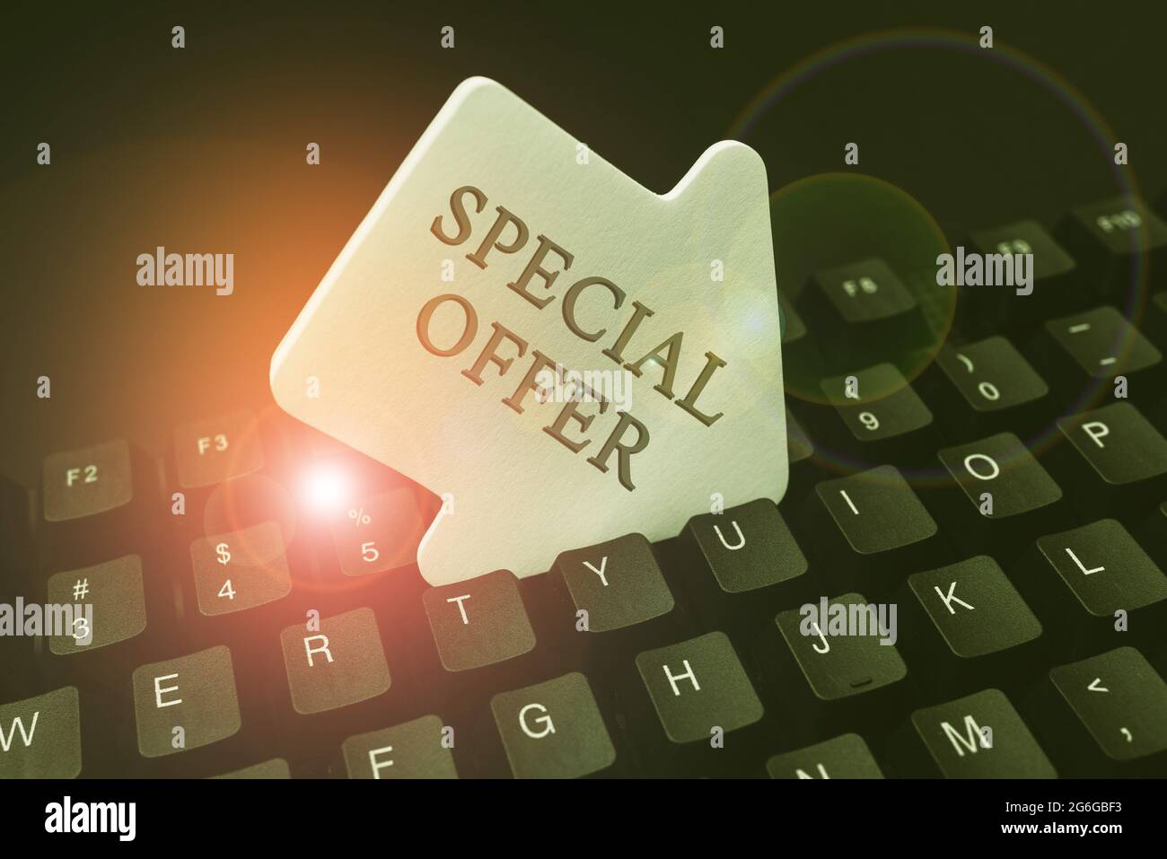 Hand writing sign Special Offer. Word for selling product or service at ...