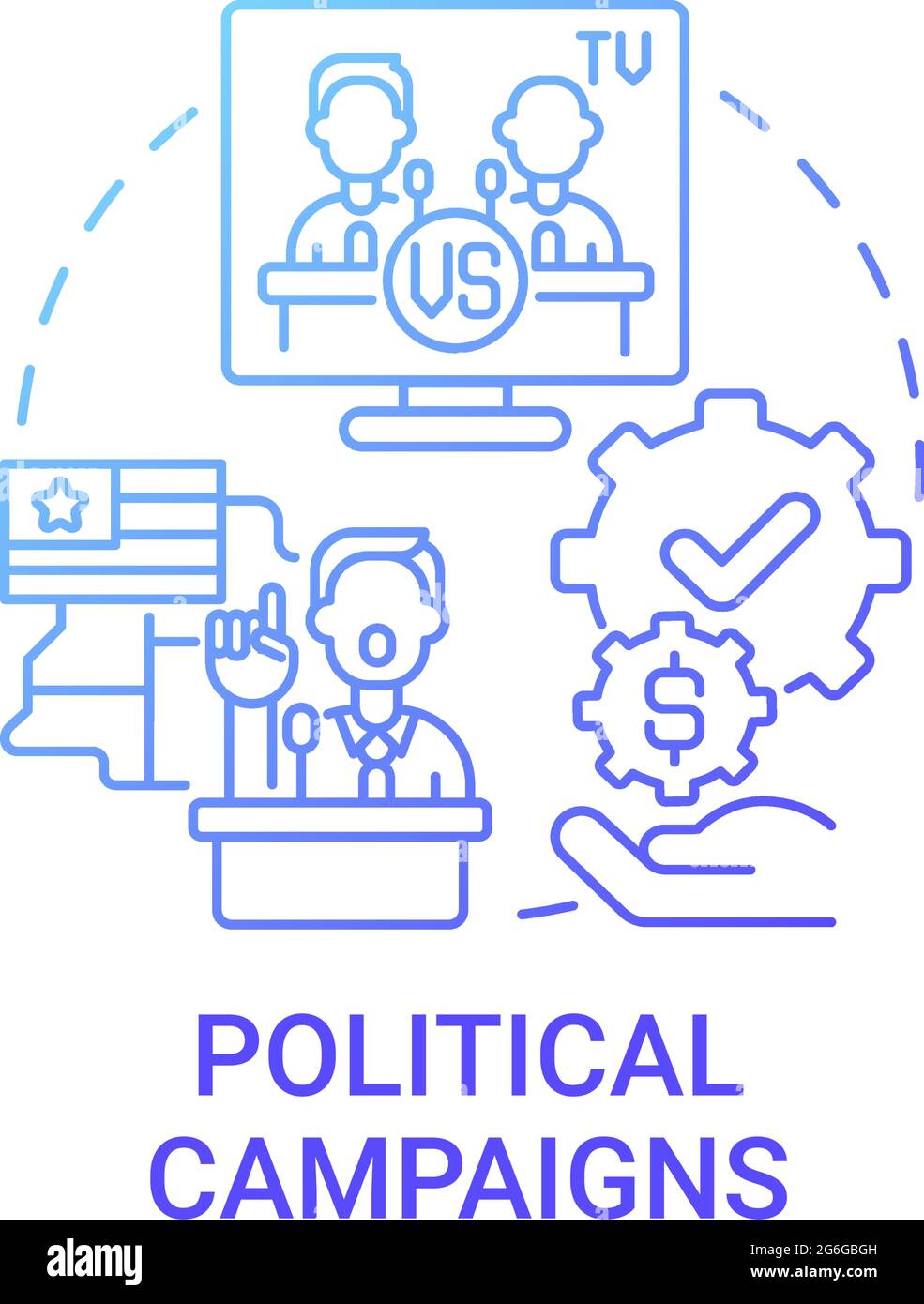 Political campaigns fundraiser concept icon Stock Vector Image & Art ...