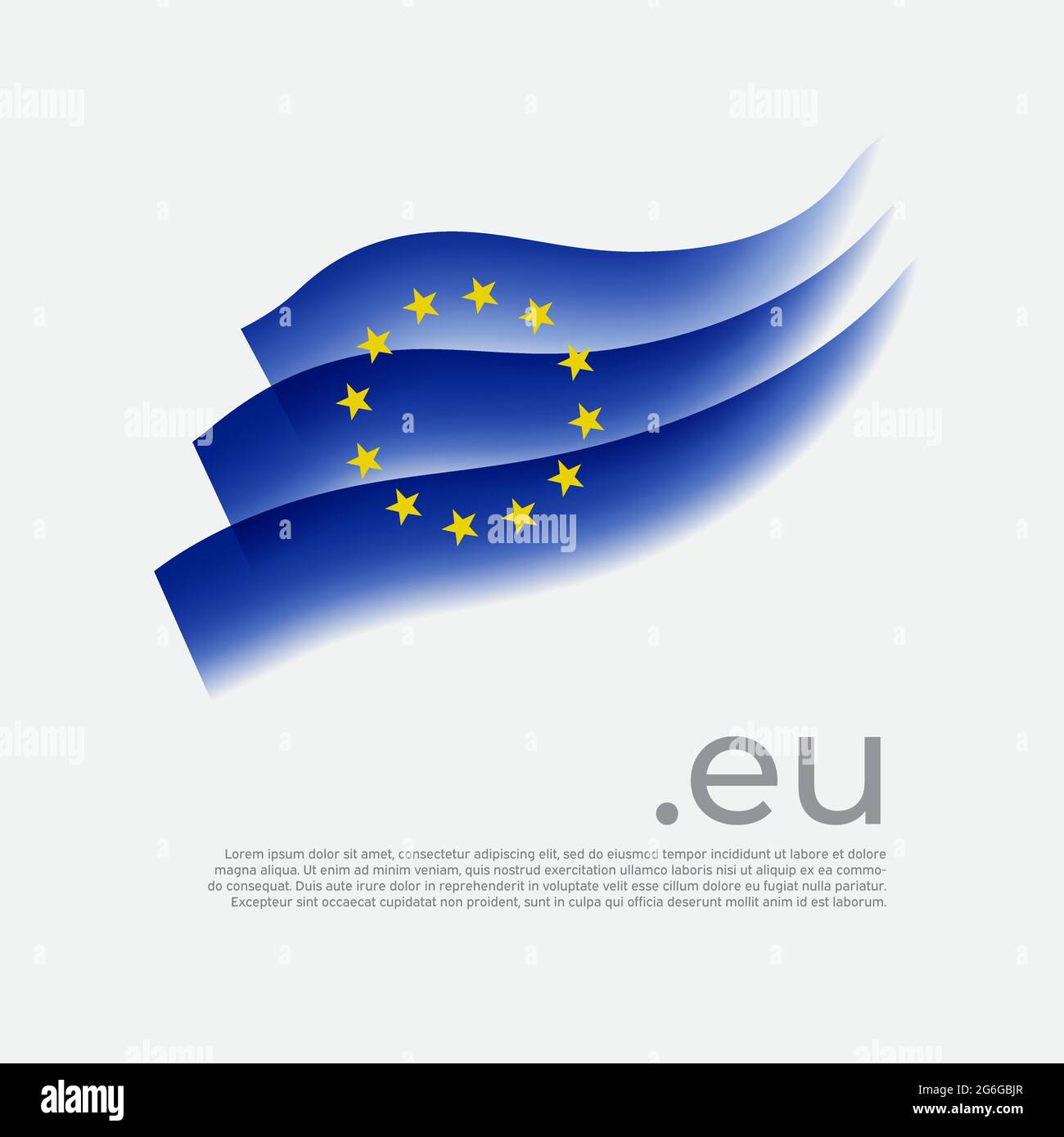 European union flag watercolor. Colored stripes EU flag on a white ...