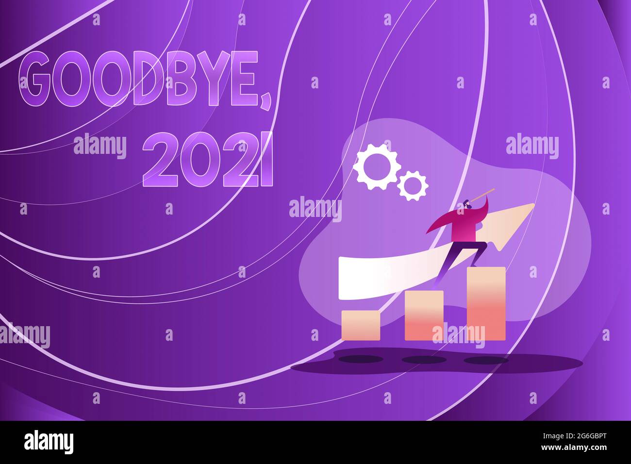 Text sign showing Goodbye 2021. Concept meaning New Year Eve Milestone ...