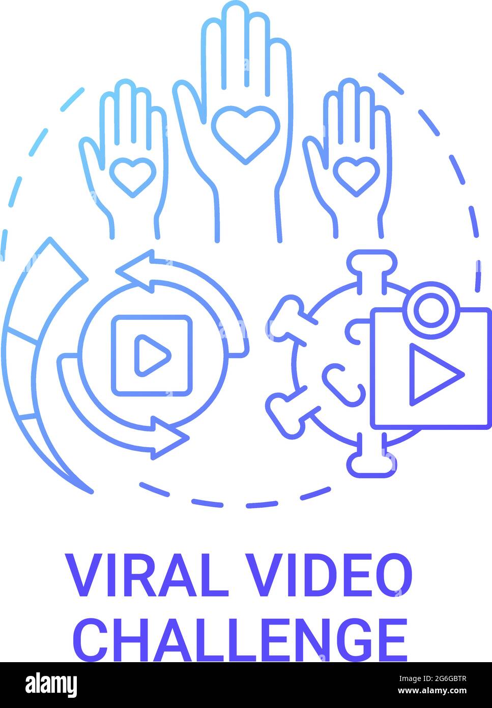 Viral video challenge concept icon Stock Vector Image & Art - Alamy