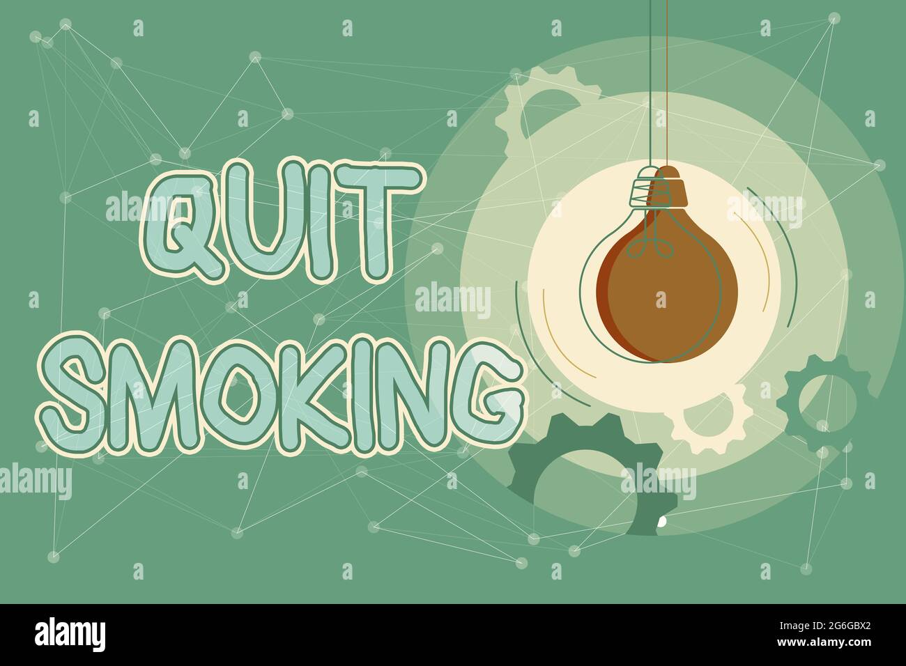 Hand writing sign Quit Smoking. Business concept Discontinuing or ...