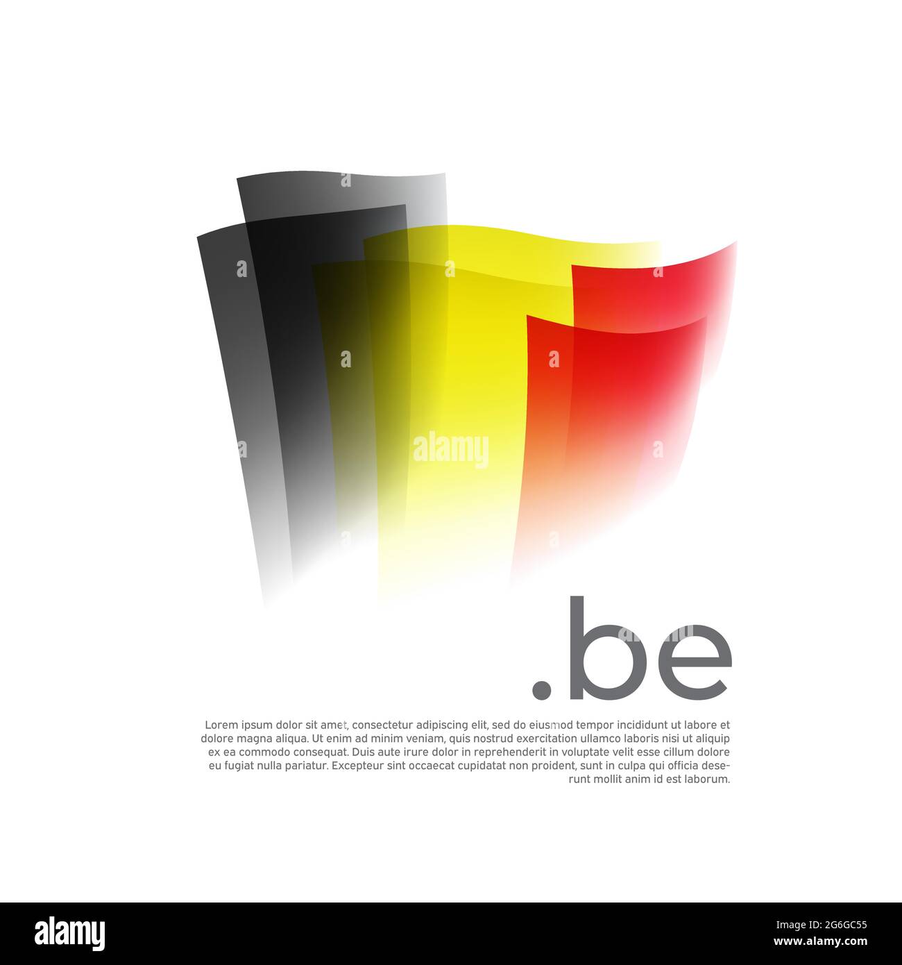 Belgium flag. Vector stylized design national poster on a white ...