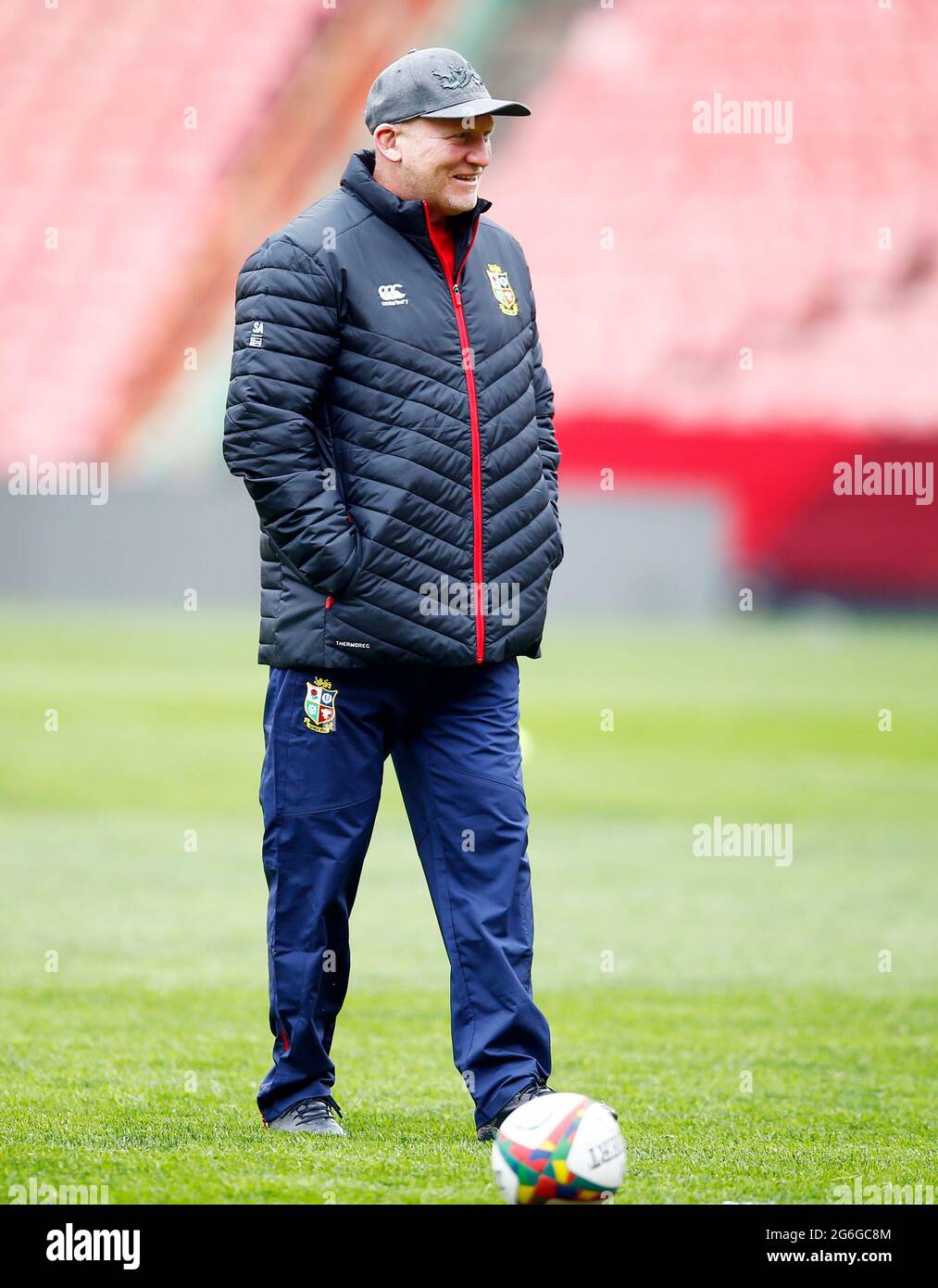 British and Irish Lions' kicking coach Neil Jenkins during the captains ...