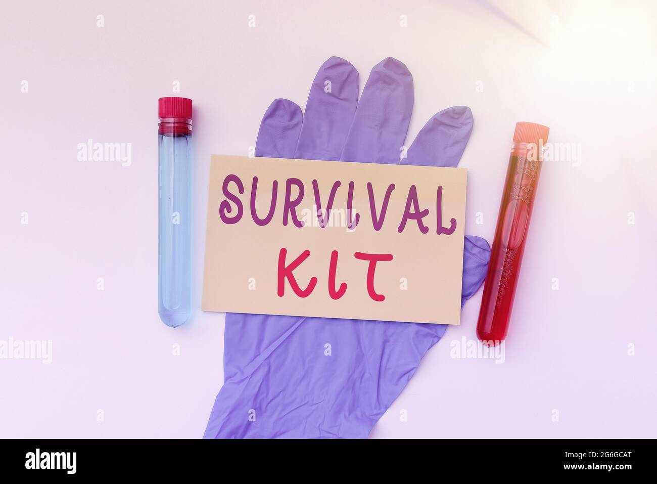 Text caption presenting Survival Kit. Internet Concept Emergency ...