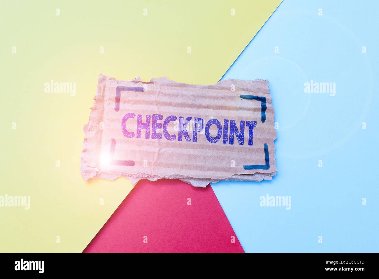 Writing displaying text Checkpoint. Business showcase manned entrance ...