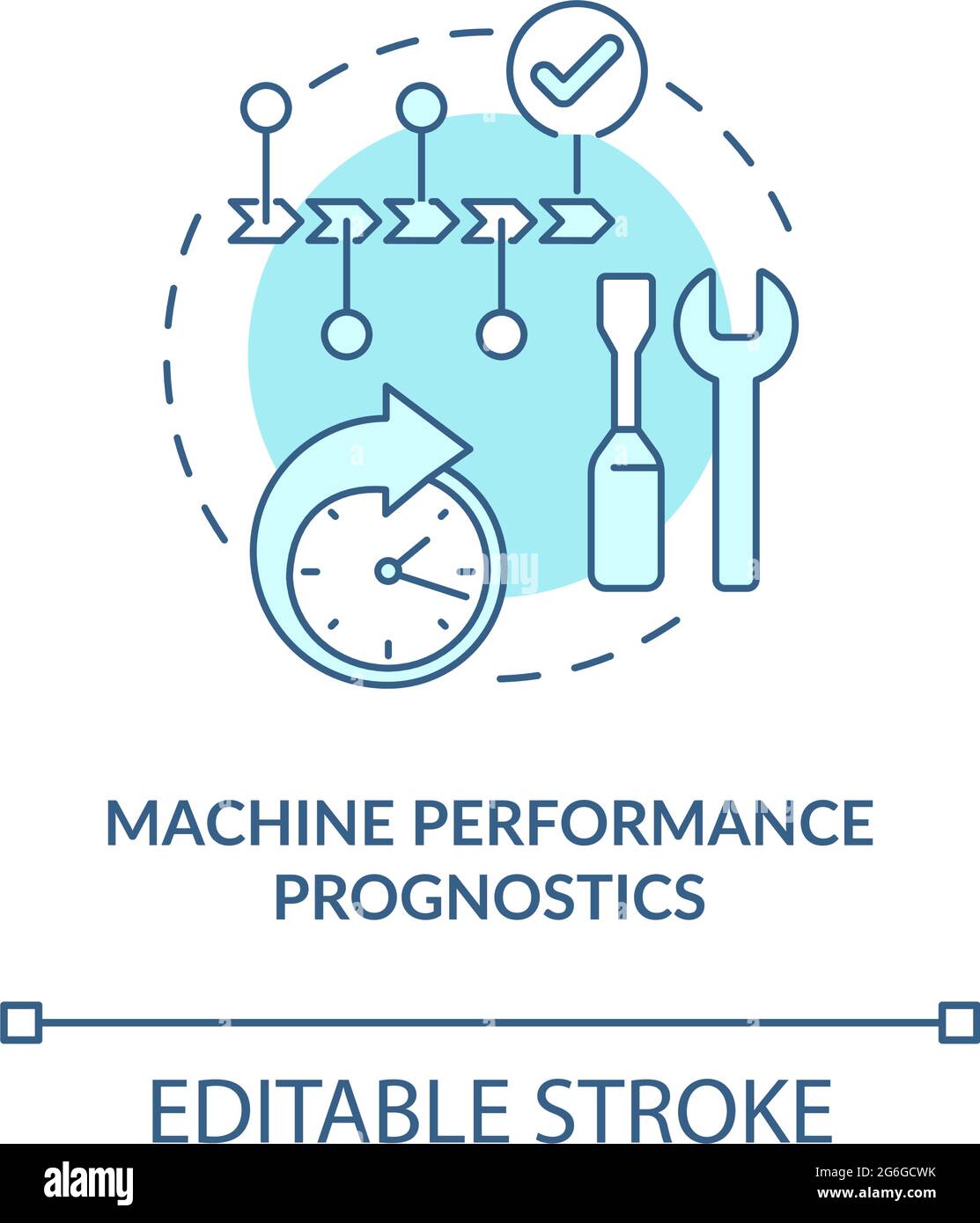 Machine performance prognostics concept icon Stock Vector Image & Art ...