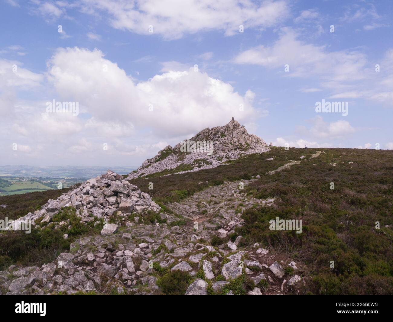 Trig Point highest point of Stiperstones National Nature Reserve from ...